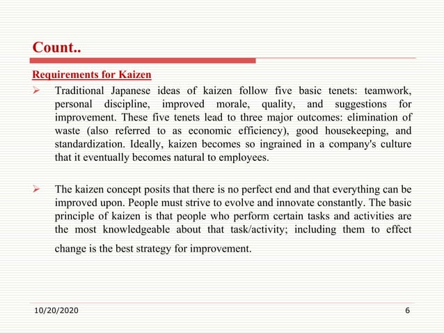 5-Elements of kaizen in Total Quality Management | PDF