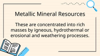 mineral resources and types of mineral resources | PPTX