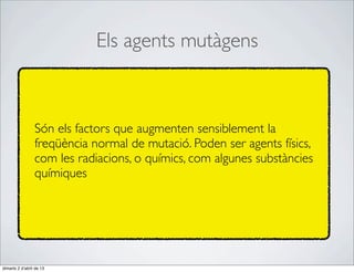 70. Els agents mutàgens | PDF