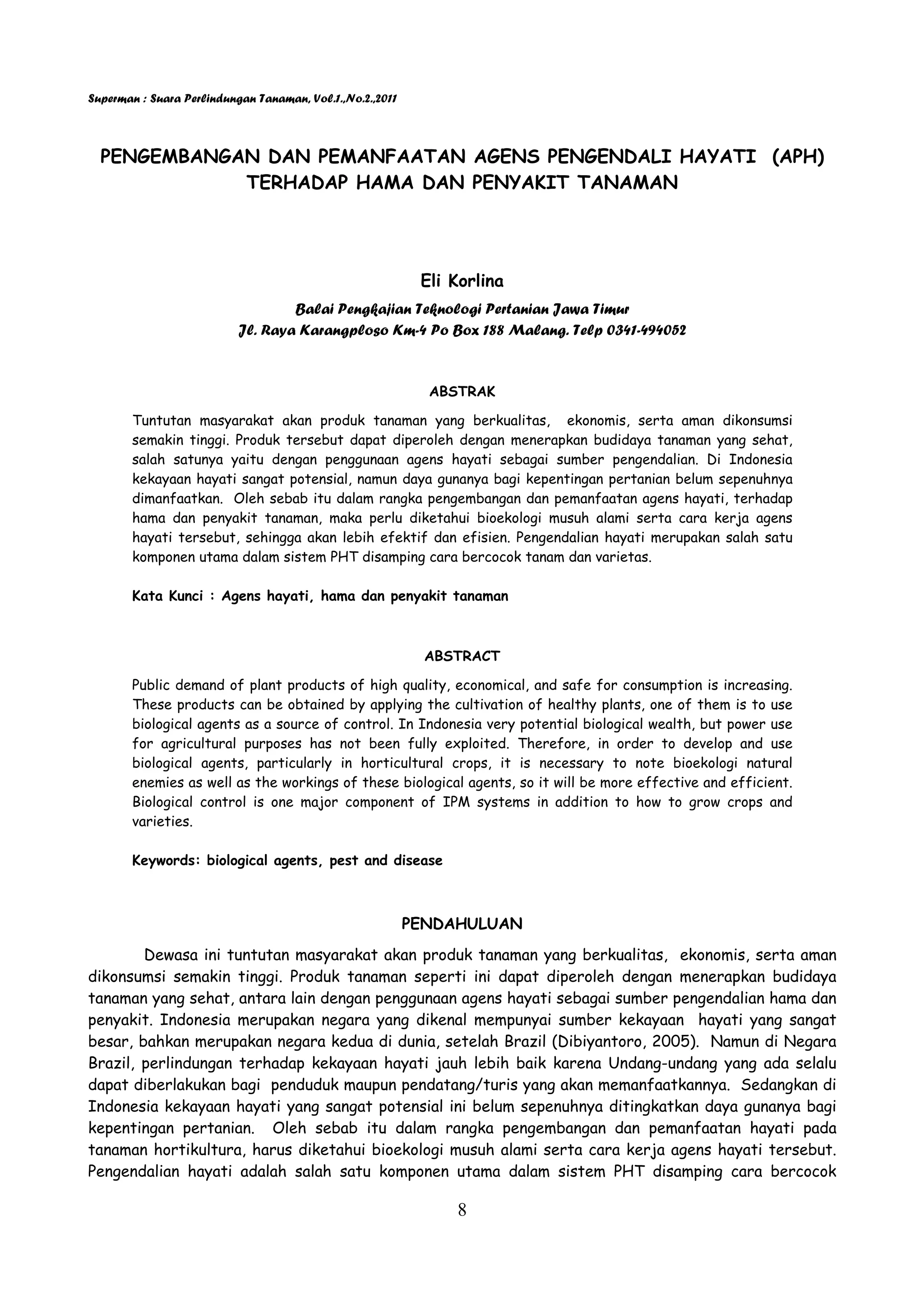 5 ely korlina-pengendalian hayatii | PDF