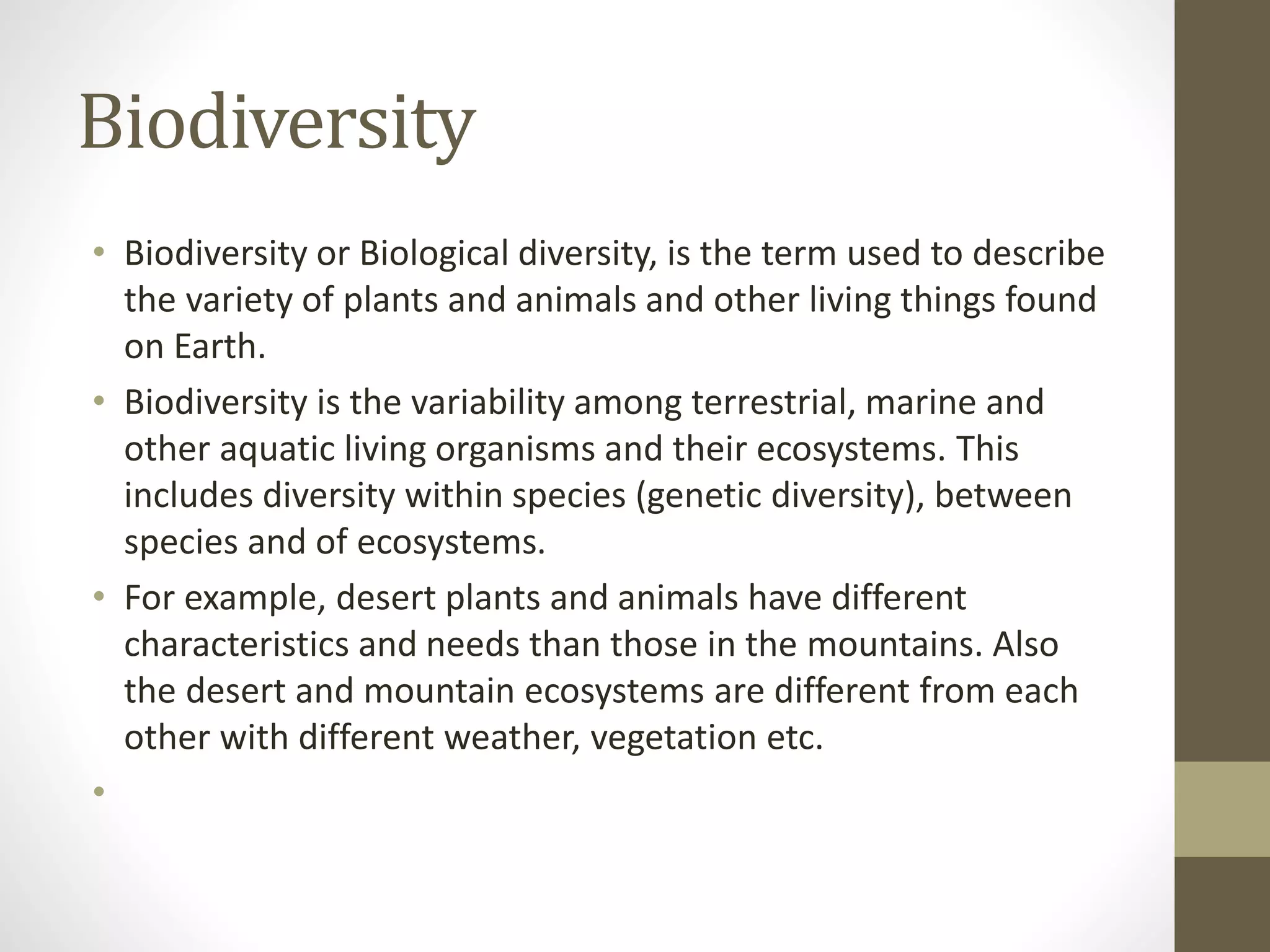 5 environmental status-biodiversity | PPTX