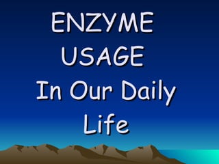 Enzyme Examples In Everyday Life