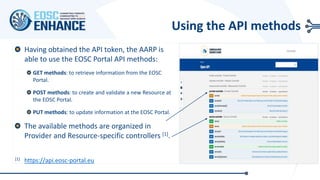 EOSC Portal Application Programming Interface Tutorial | PPT