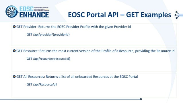 EOSC Portal Application Programming Interface Tutorial | PPT