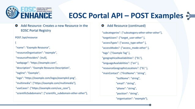EOSC Portal Application Programming Interface Tutorial | PPT