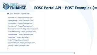 EOSC Portal Application Programming Interface Tutorial | PPT