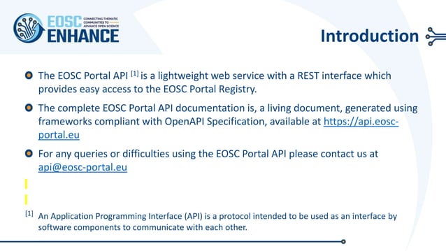 EOSC Portal Application Programming Interface Tutorial | PPT