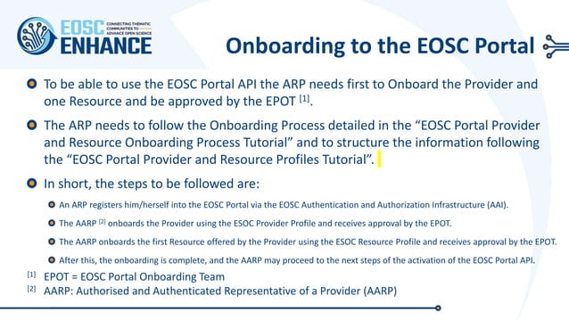 EOSC Portal Application Programming Interface Tutorial | PPT