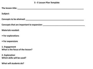 Comparing Bloom’s Taxonomy and the 5Es Instructional Model for ...