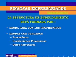 5 estructura de endeudamiento pf | PPT
