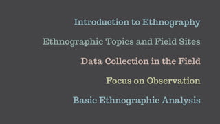 Ethnographic and Observational Research | PDF