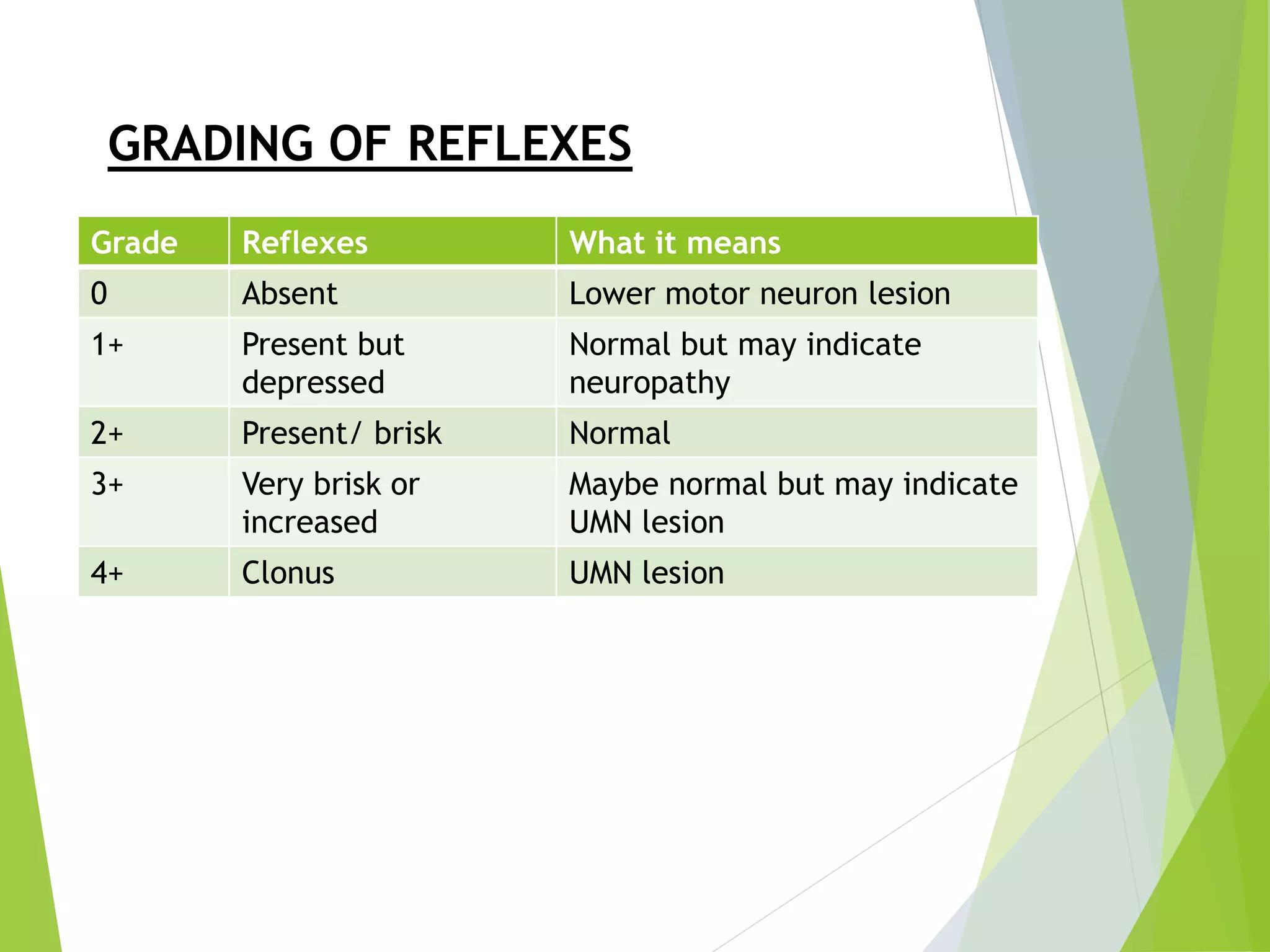 Part 5 examination of reflex | PPTX