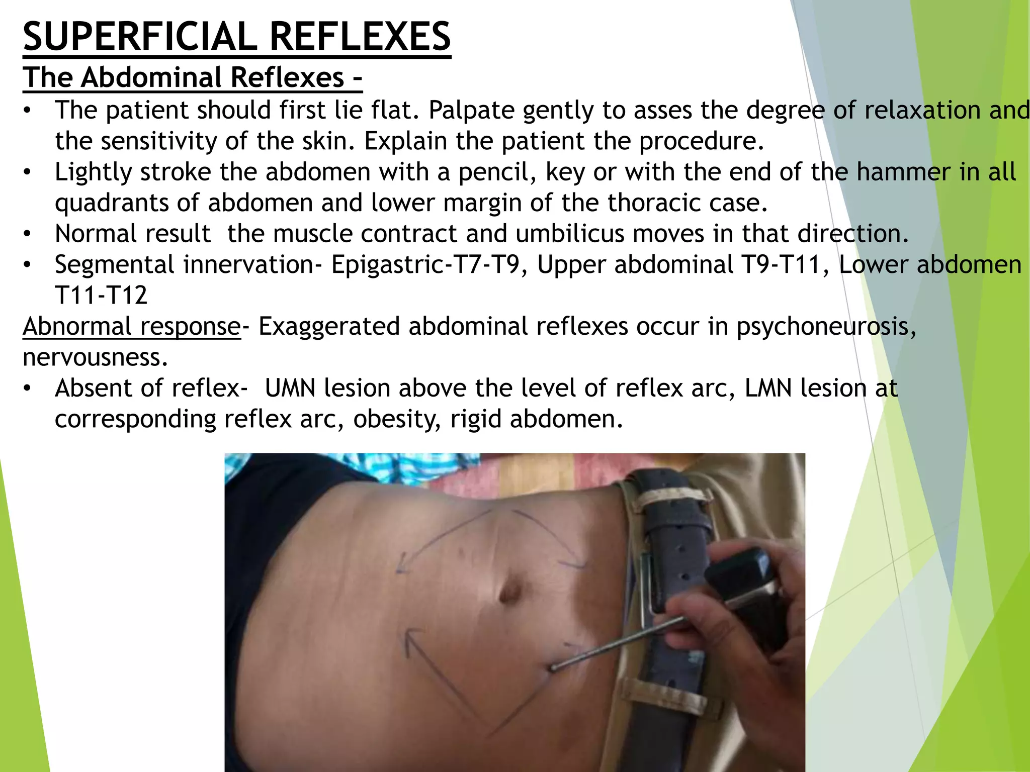 Part 5 examination of reflex | PPTX
