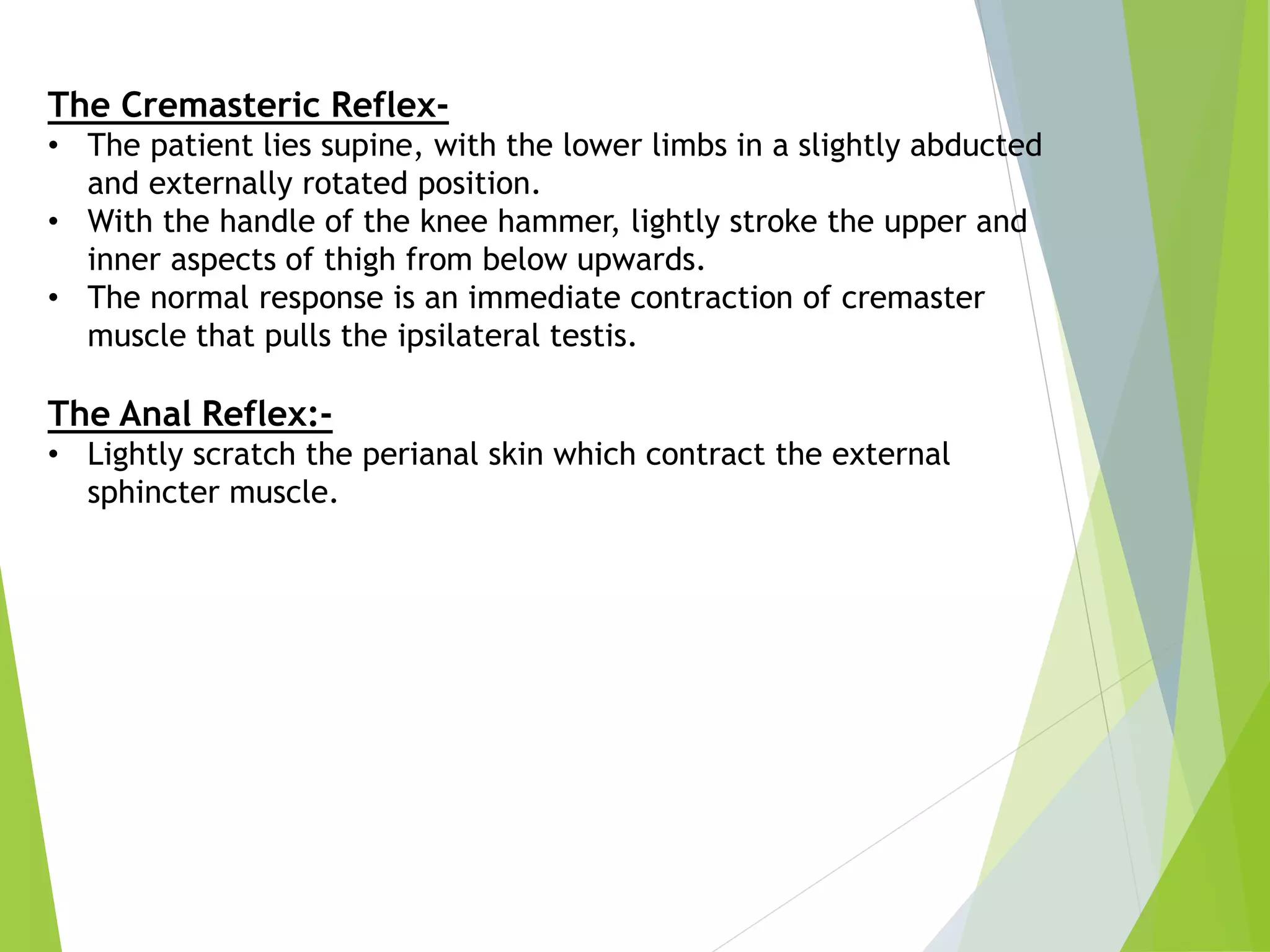Part 5 examination of reflex | PPTX