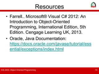 Exception handling | PPTX