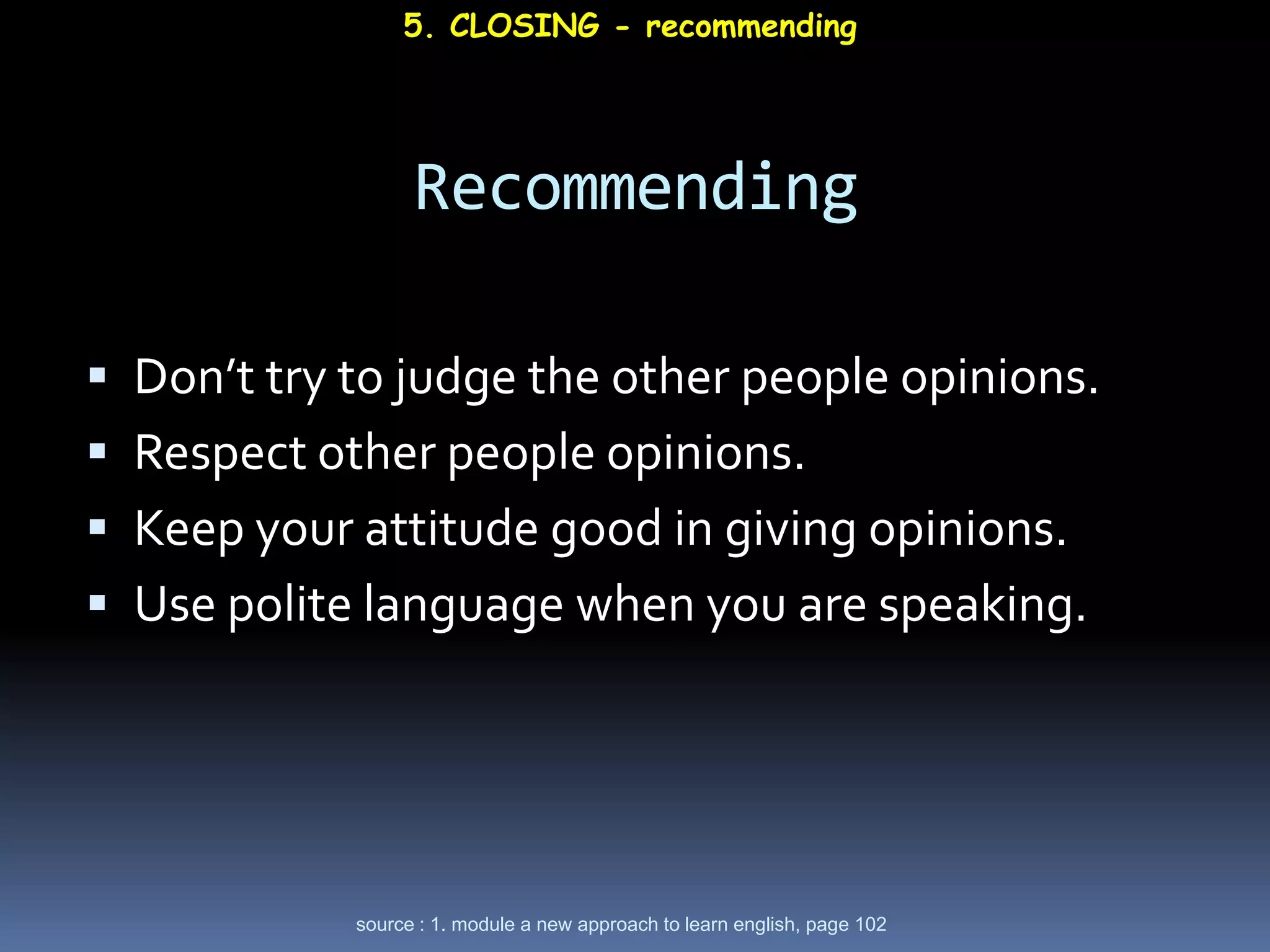 5. expression opinions | PPTX