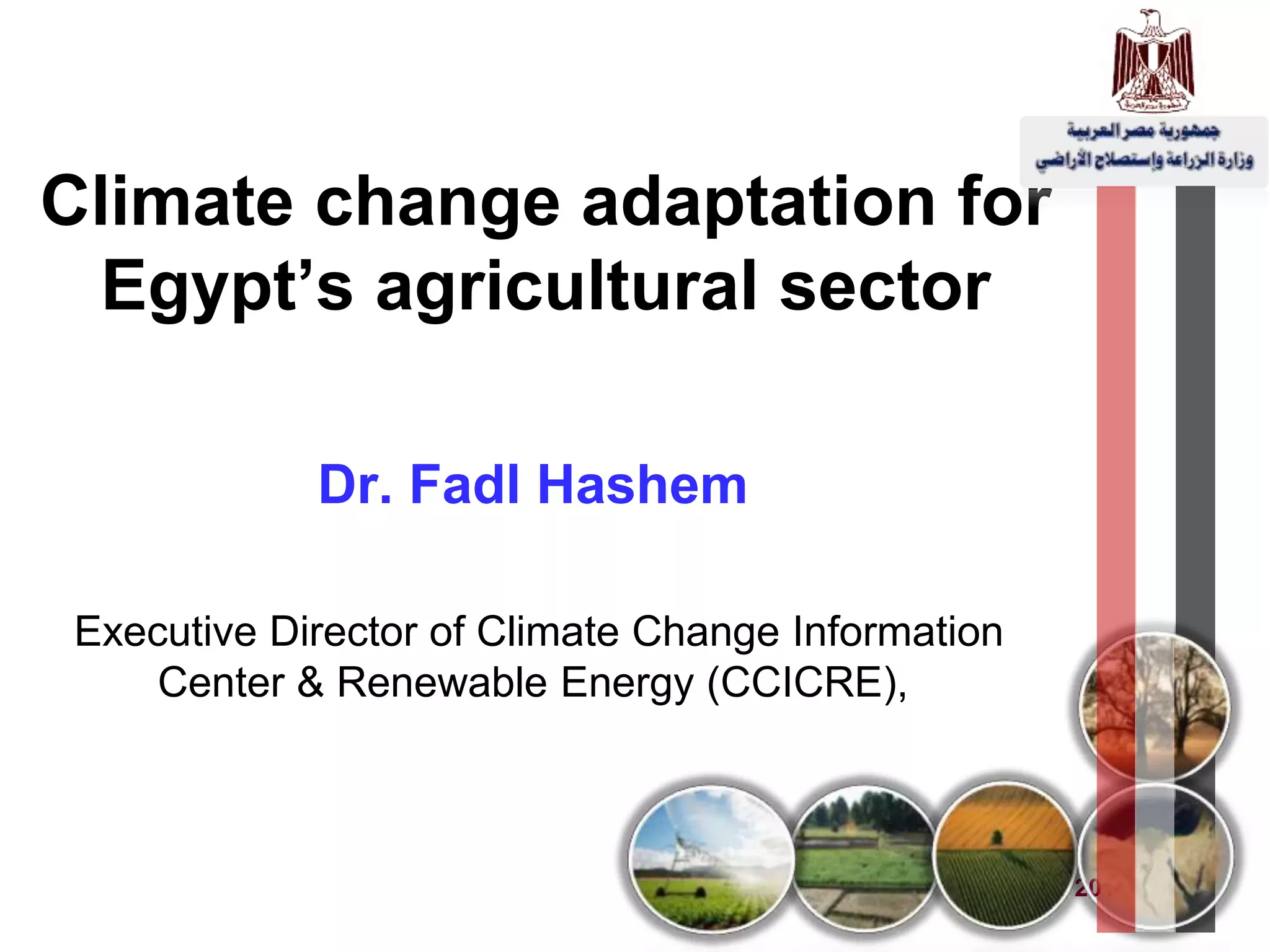 Fadl Hashem (Ministry of Agriculture) • 2021 IFPRI Egypt Seminar Series ...