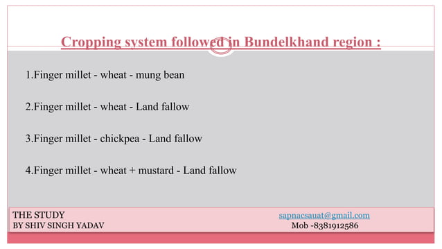 Finger millet .ppt | Agriculture | Industries