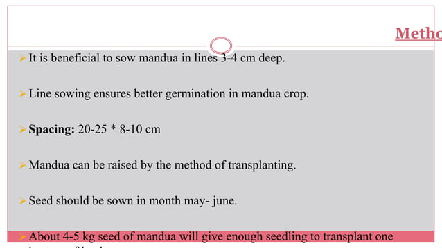 Finger millet .ppt | Agriculture | Industries