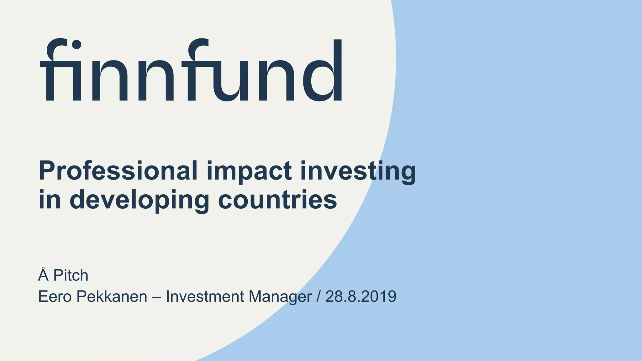 Finnfund presentation | PDF