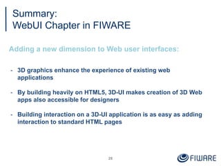 Supporting an Advanced User Experience Using FIWARE | PPTX
