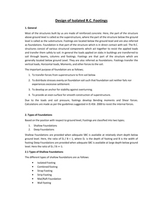 ALL ABOUT FOOTINGS, STEPS DETAILING DESIGNING | PDF