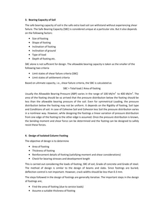 ALL ABOUT FOOTINGS, STEPS DETAILING DESIGNING | PDF