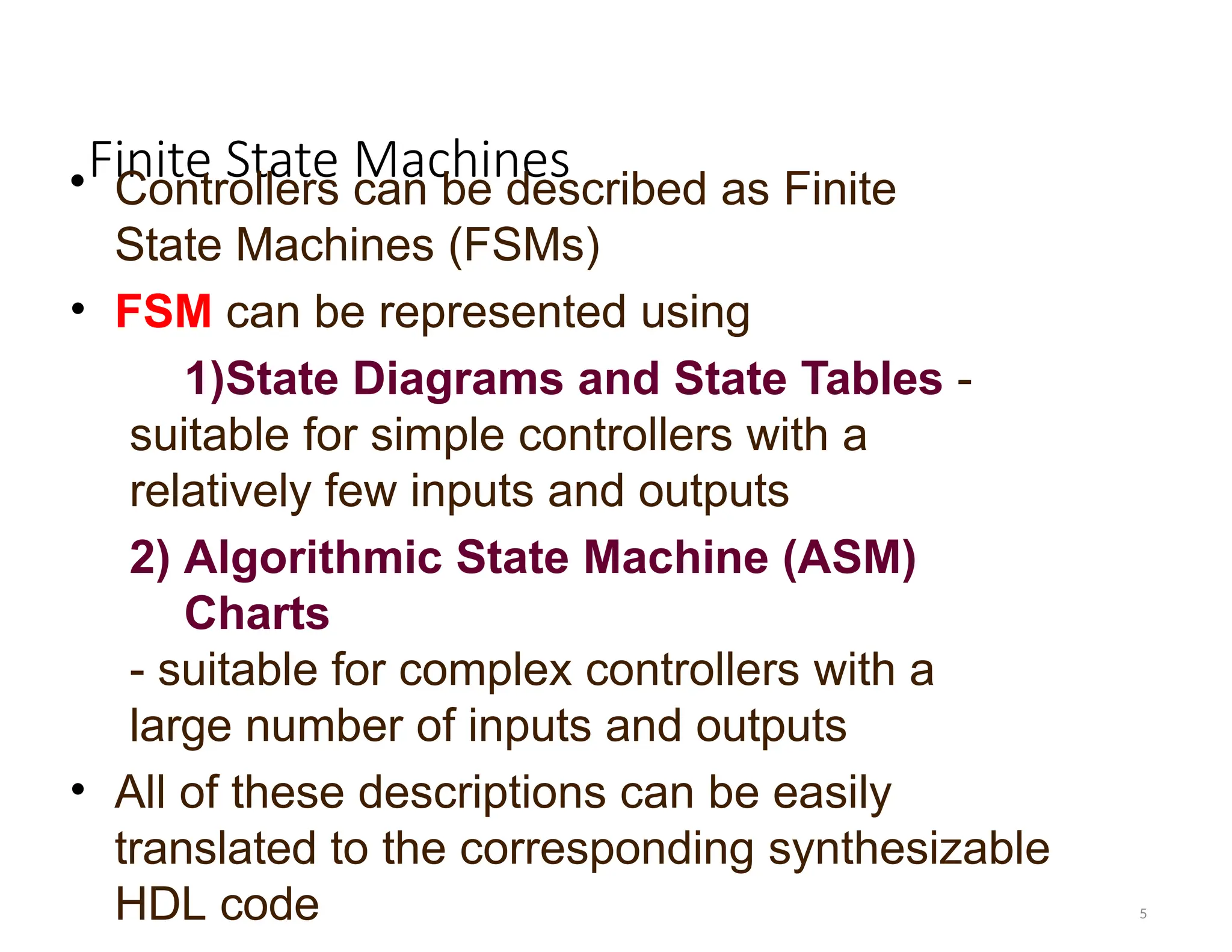 ASIC Design Laboratory Finite State Machines State Diagrams vs ...