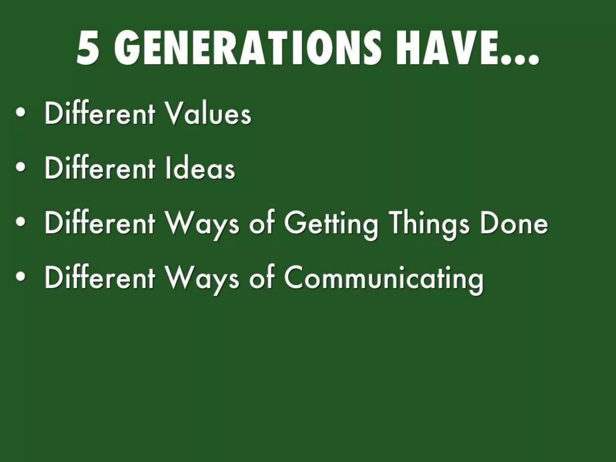 Communicating with the 5 Generations in the Workplace | PPT