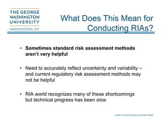 Risk Assessment and RIA, George Gray | PDF