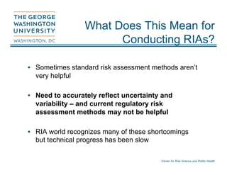 Risk Assessment and RIA, George Gray | PDF