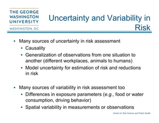 Risk Assessment and RIA, George Gray | PDF