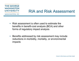 Risk Assessment and RIA, George Gray | PDF
