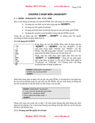 Giáo trình javascript | PDF