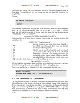 Giáo trình javascript | PDF