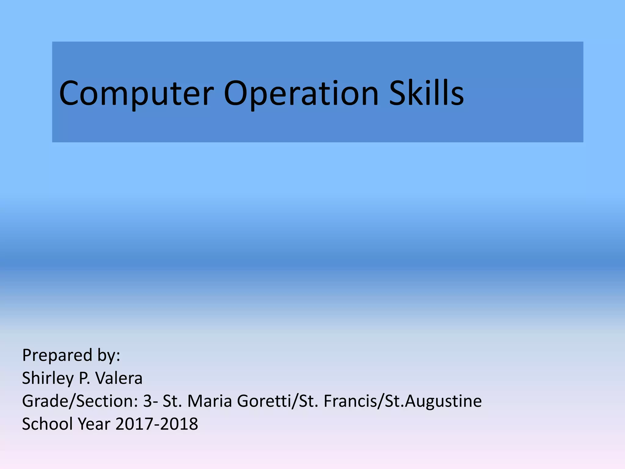 #5 gr. 3 - computer operation skills - 5 | PPT