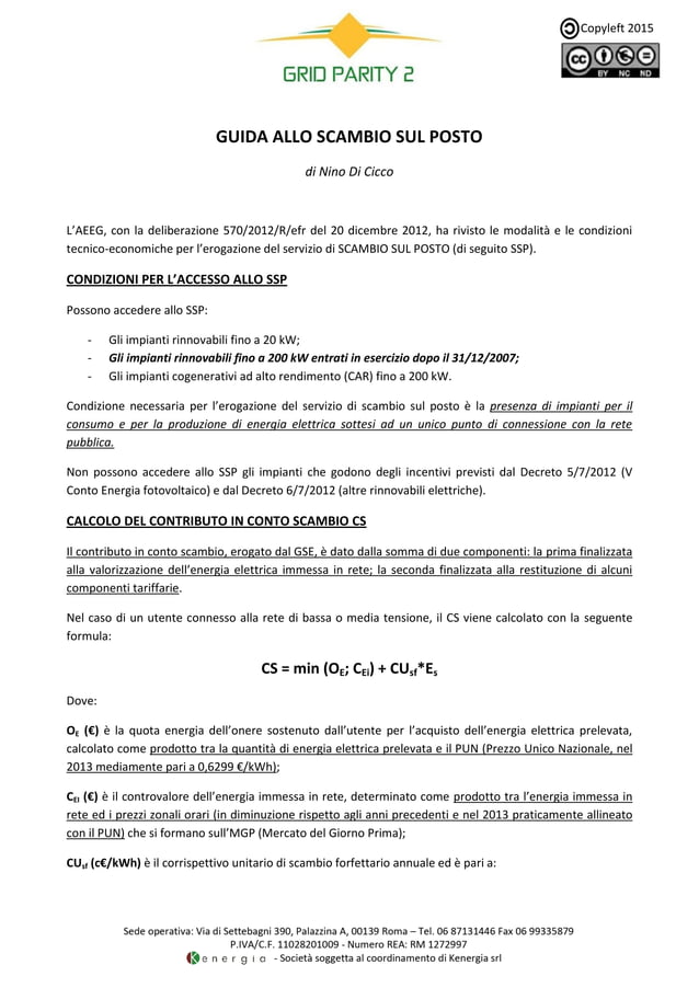 Grid Parity 2: guida-allo-scambio-sul-posto | PDF