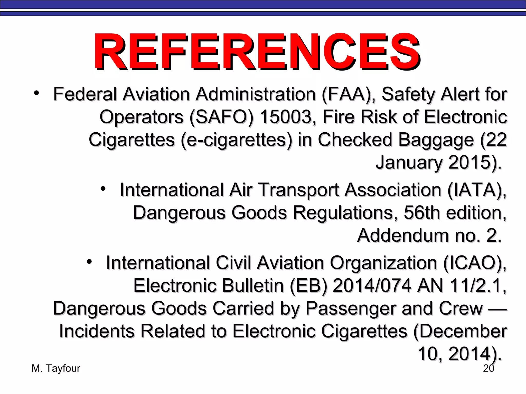 5 IATA Guidance on electronic cigarettes new up date | PPT