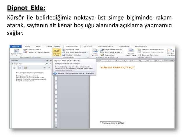 5.hafta ders notu başvurular sekmesi | PPTX