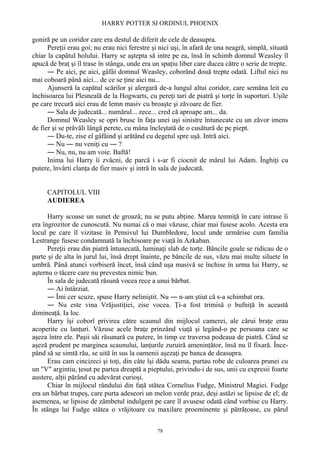 5 harry potter şi ordinul phoenix | PDF