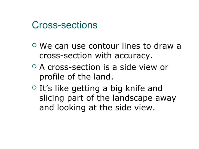 height on maps contours | PPT