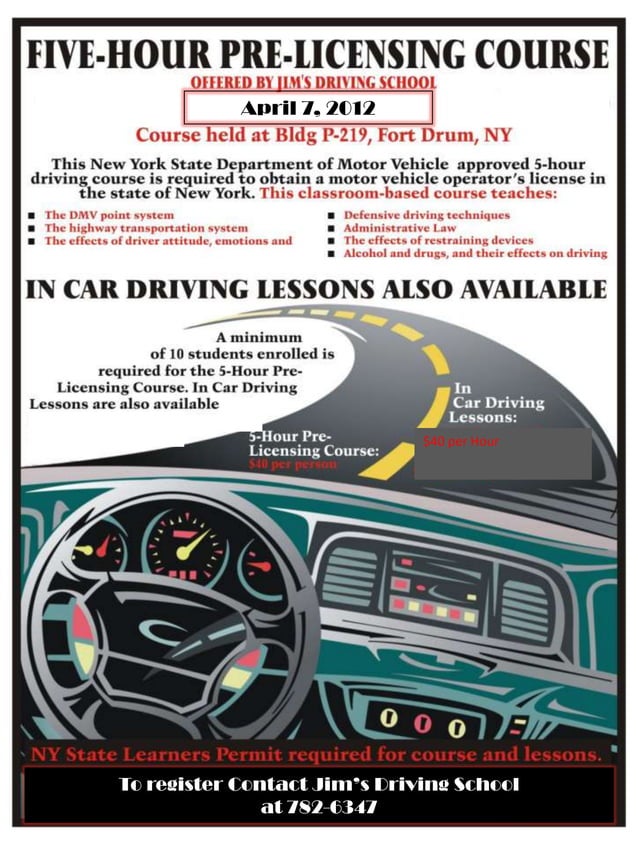 5 hour driving course schedule | PDF
