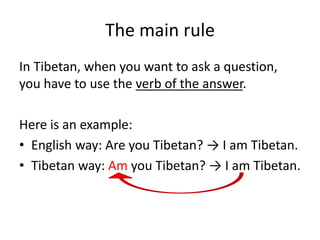 How to ask questions in Tibetan | PDF