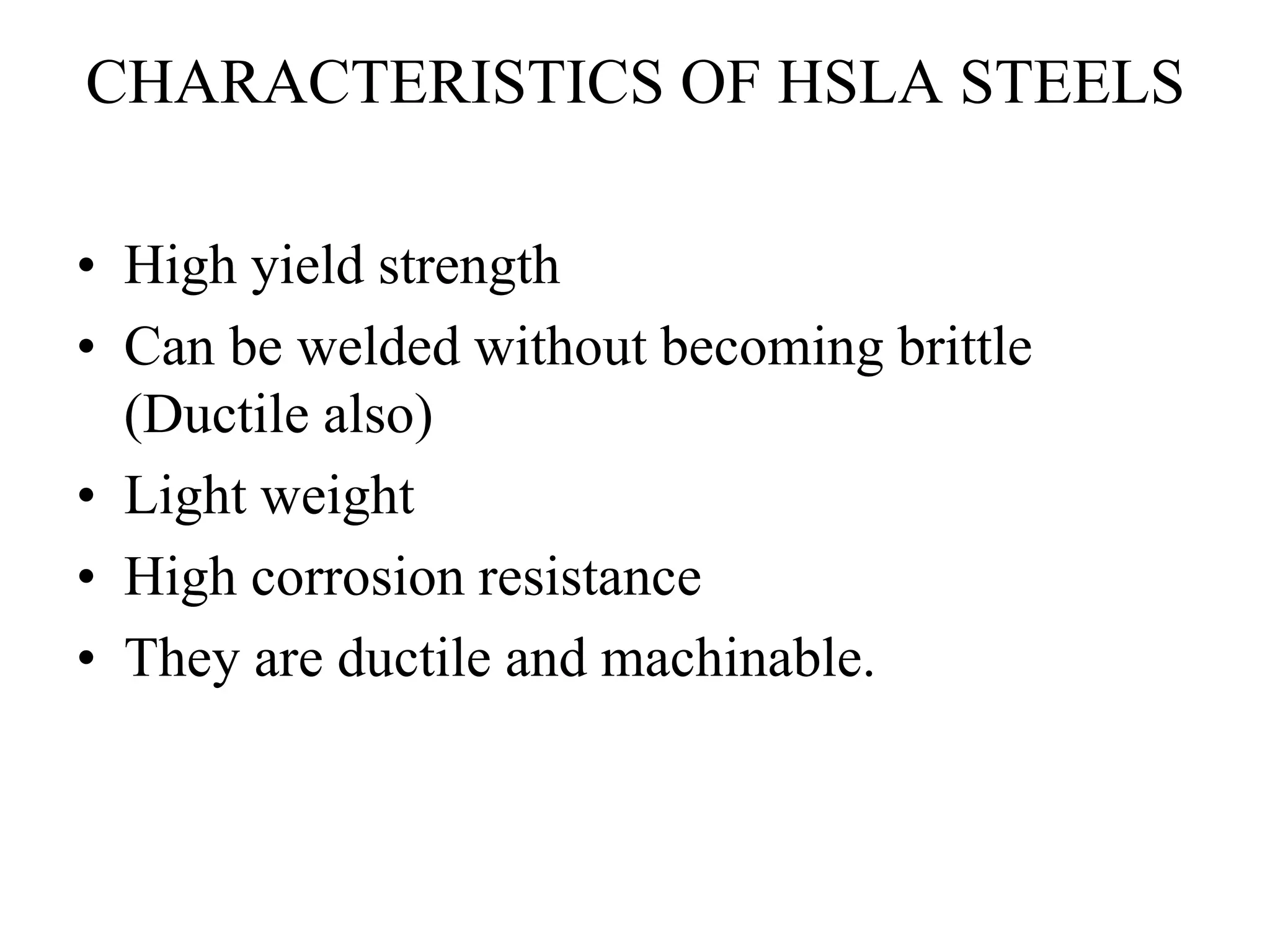 EM-UNIT II -hsla steel | PPT