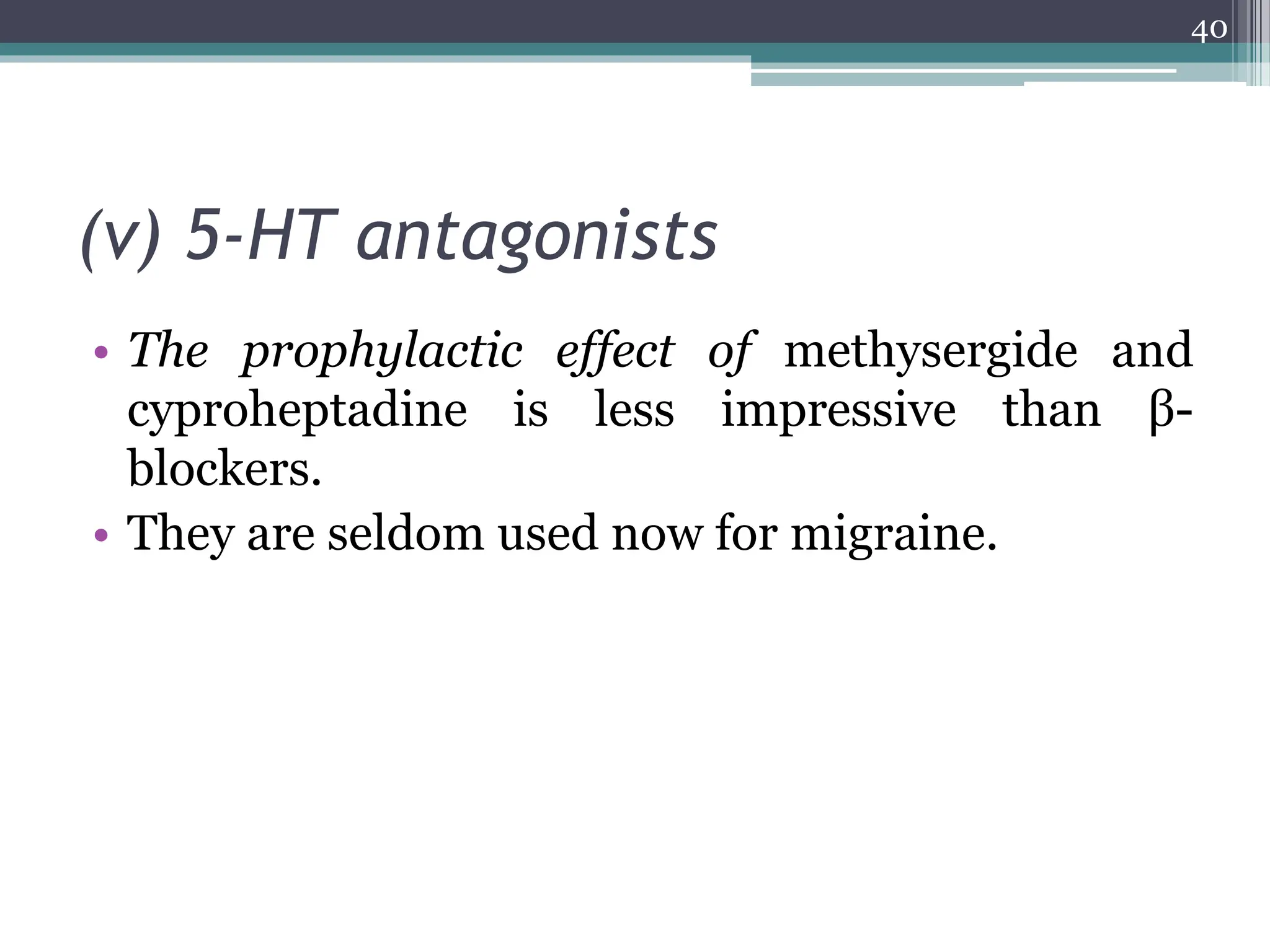 Pharmacology of 5-hydroxytryptamine and Antagonist | PPTX