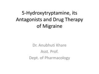 5-Hydroxytryptamine, Migraine.pptx