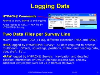 Hysweep survey multibeam echosounder with hypack | PPT