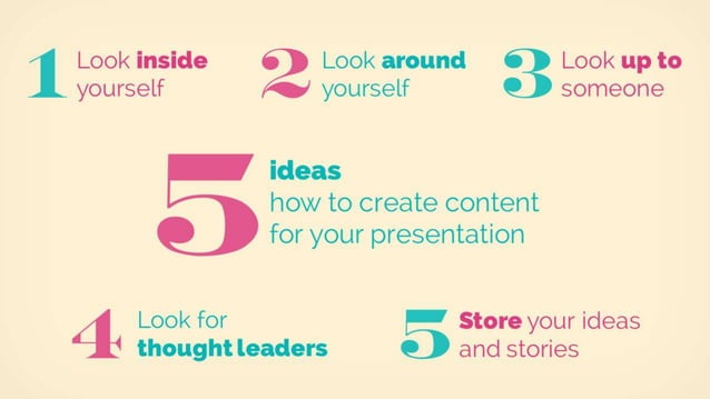 Five ideas how to create content for your presentations | PPT