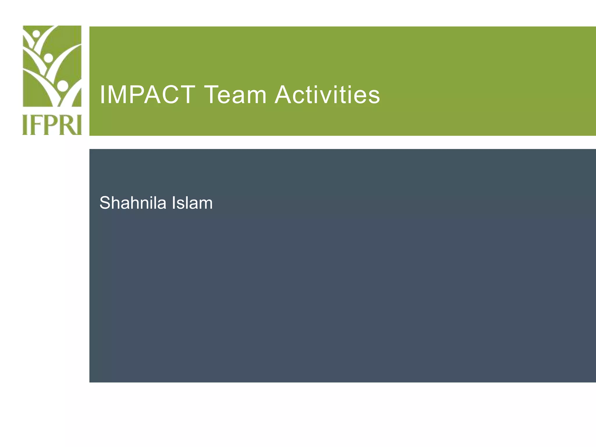 5 ifpri impact 3 - progress | PPT