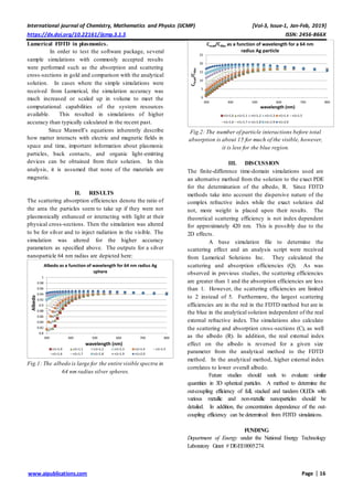 Characterization of the Scattering Properties of a Spherical Silver Nanoparticle via the Finite ...